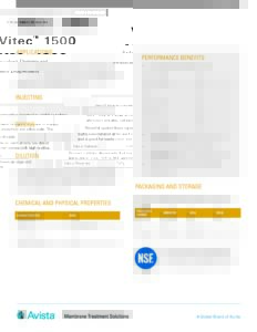 Vitec™ 1500, Antiscalant for RO Membrane - Avista™