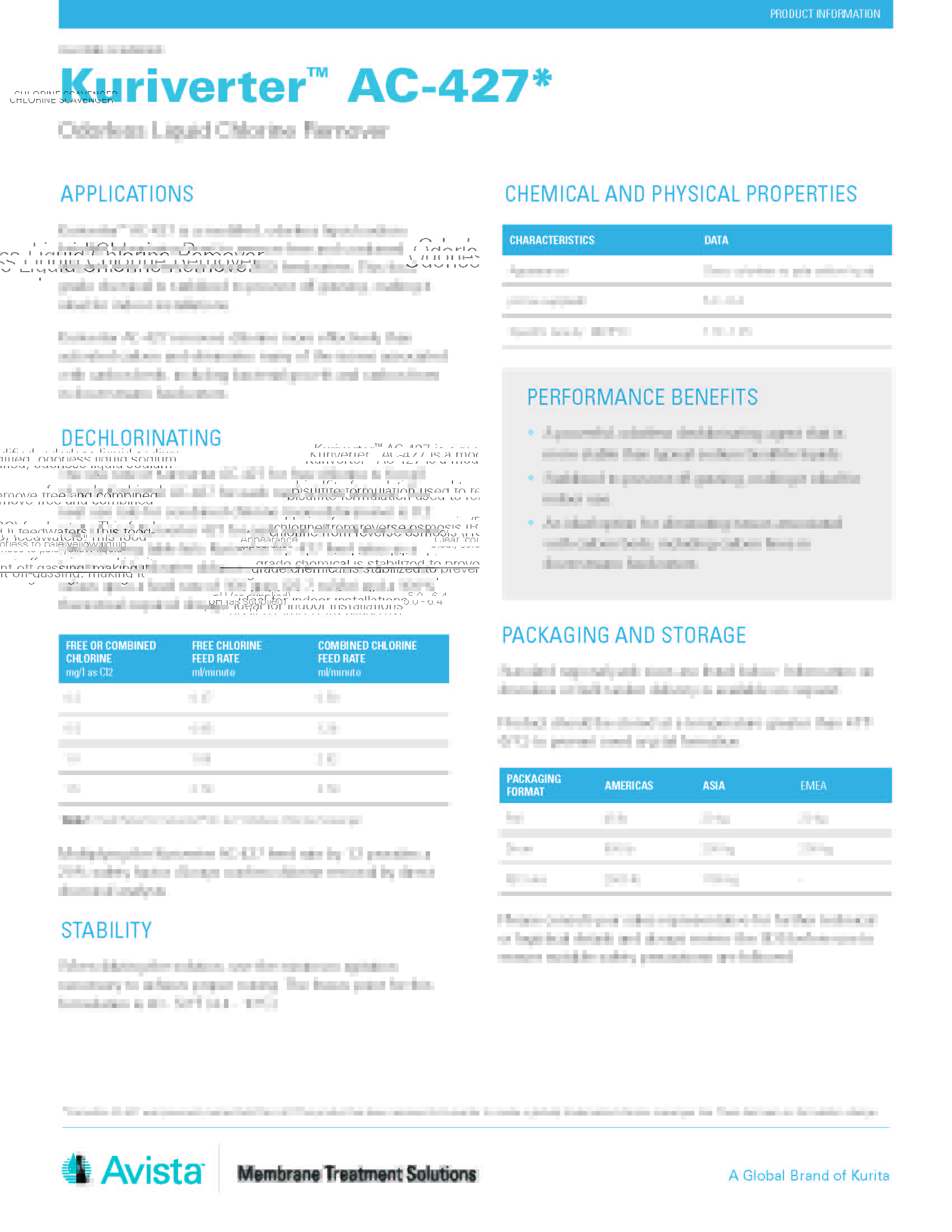 Kuriverter™ AC-427, Liquid Sodium Bisulfite - Avista™