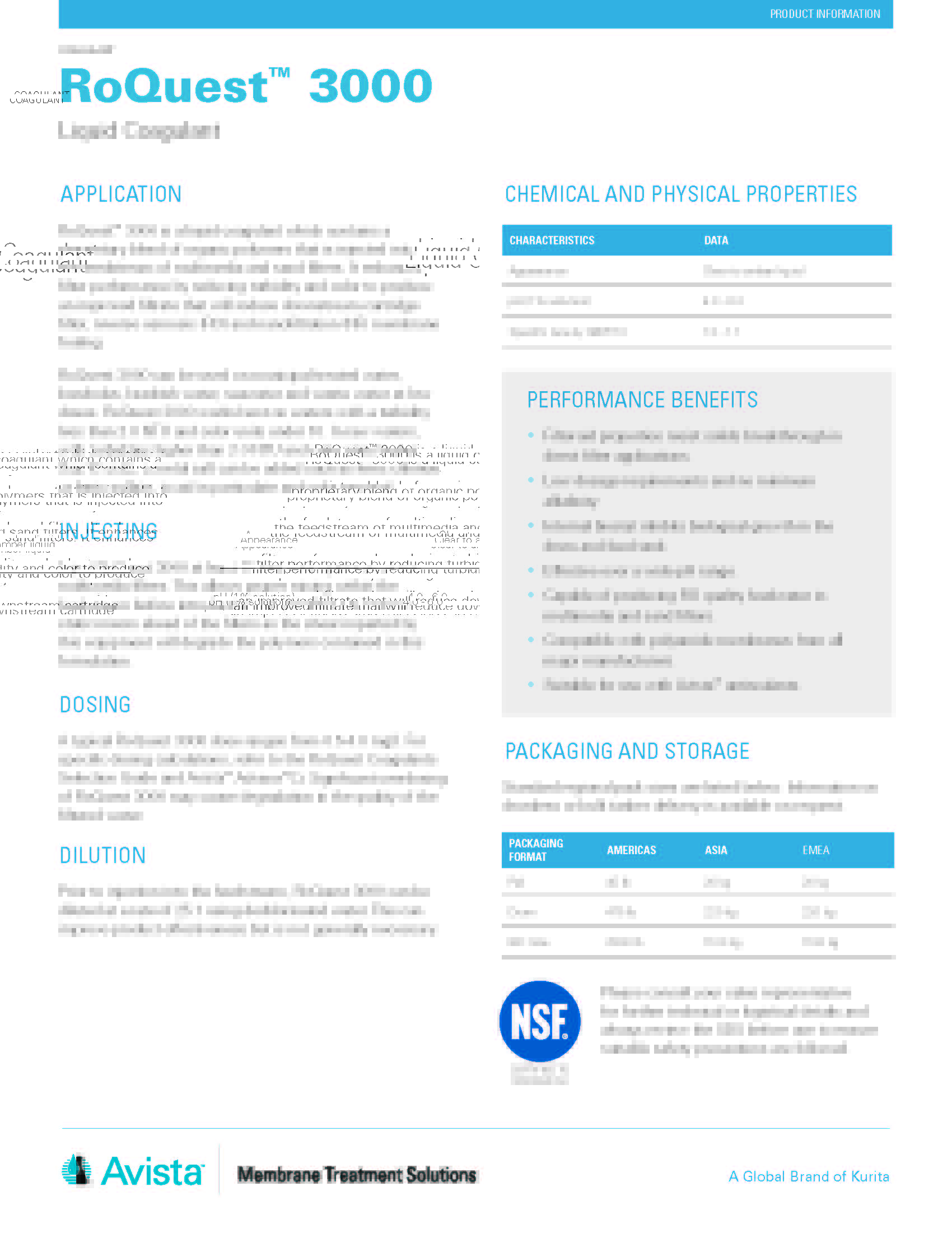 RoQuest™ 3000, Polymer Coagulant - Avista™