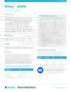 Vitec™ 4000, Mining Antiscalants - Avista™