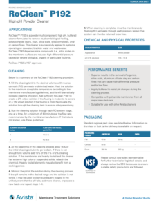 RoClean™ P192 - Avista Membrane Treatment Solutions